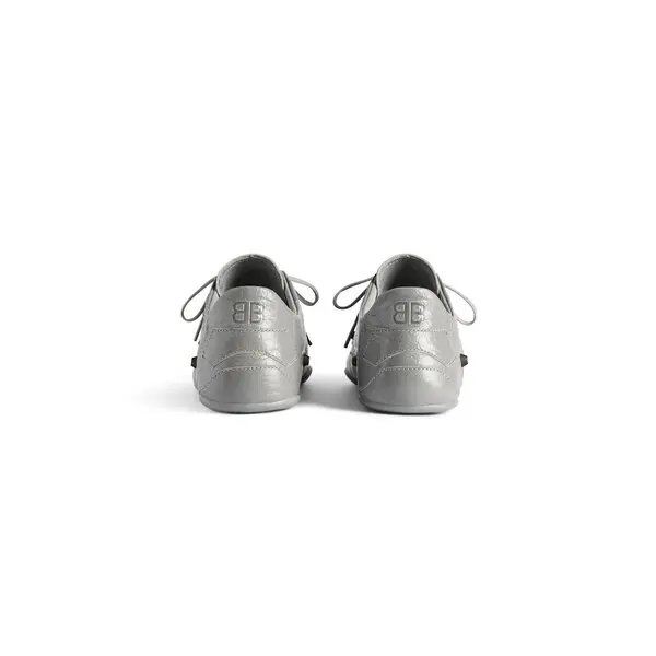Balenciaga City Lace-up Sneakers With Brass Rivets - Grey