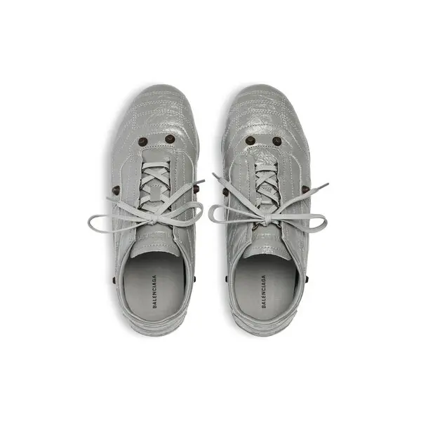 Balenciaga City Lace-up Sneakers With Brass Rivets - Grey