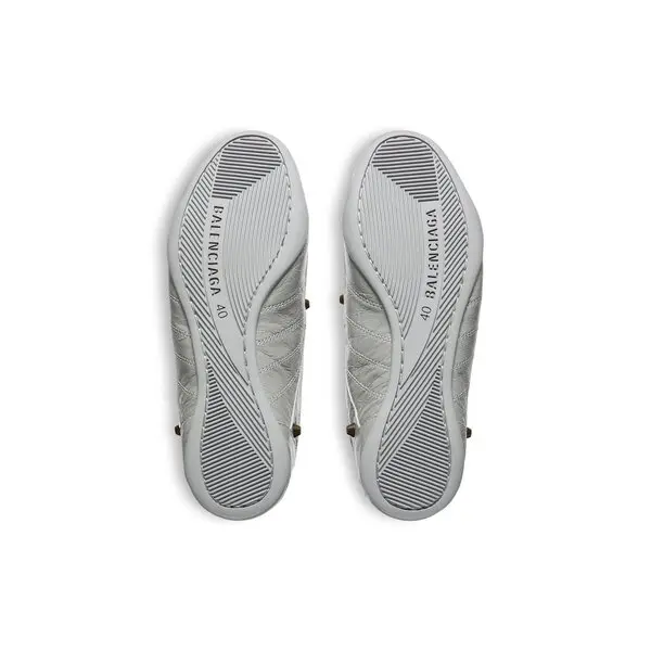 Balenciaga City Lace-up Sneakers With Brass Rivets - Grey