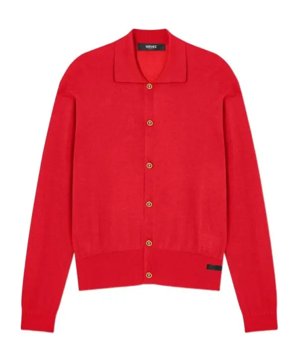 Versace Collared Button-up Cardigan