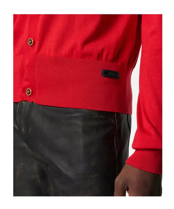 Versace Collared Button-up Cardigan
