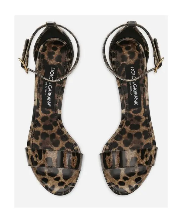 Dolce & Gabbana D-heeled Leopard Print Sandals