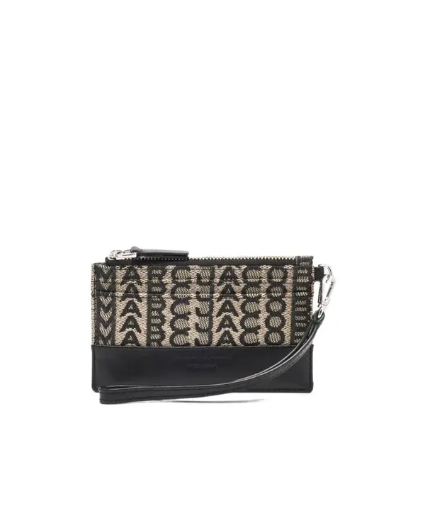 Marc Jacobs Monogram Zip-up Wallet - Black