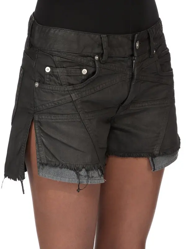 Rick Owens Temple Lana Cut Offs Denim Shorts