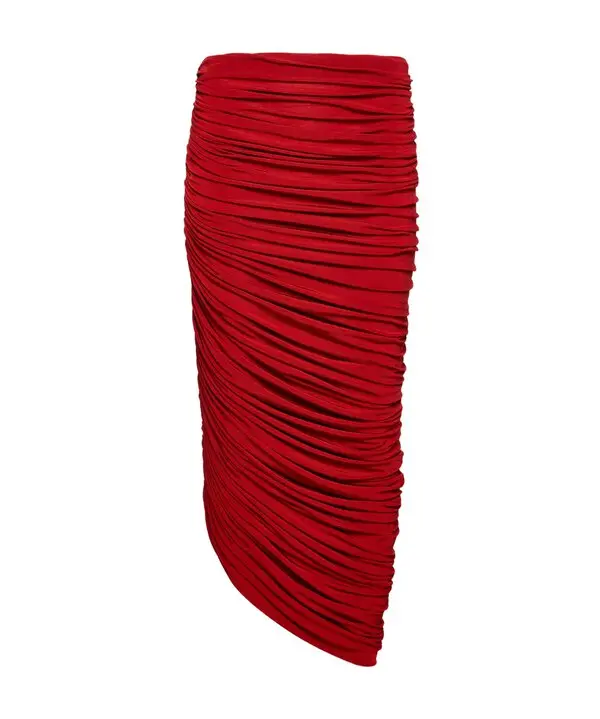 Magda Butrym Asymmetrical Draped Midi Skirt