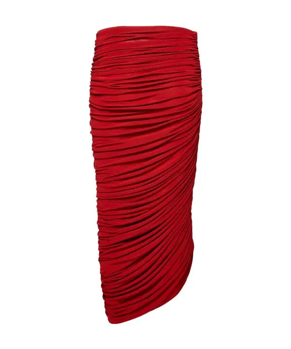 Magda Butrym Asymmetrical Draped Midi Skirt