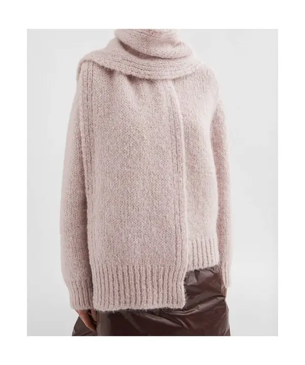 JIL SANDER Logo-patch Knitted Scarf