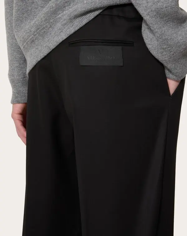 Valentino Garavani Crinkled Drawcord Trousers