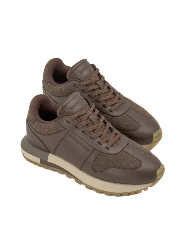Emporio Armani Panelled Lace-up Sneakers