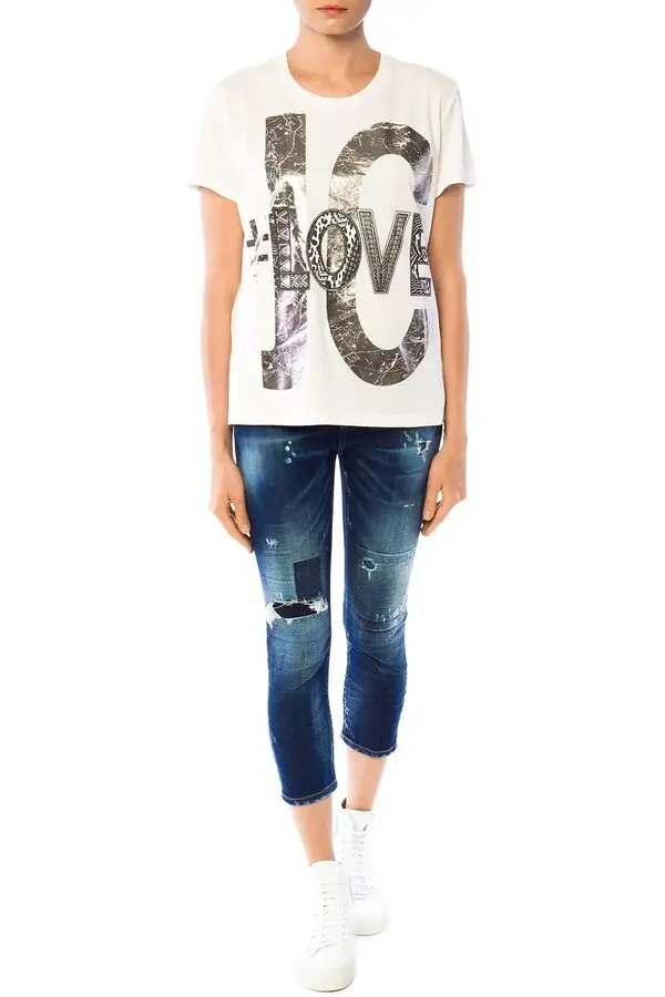 Dsquared2 Pierced Detail Tapered Jeans
