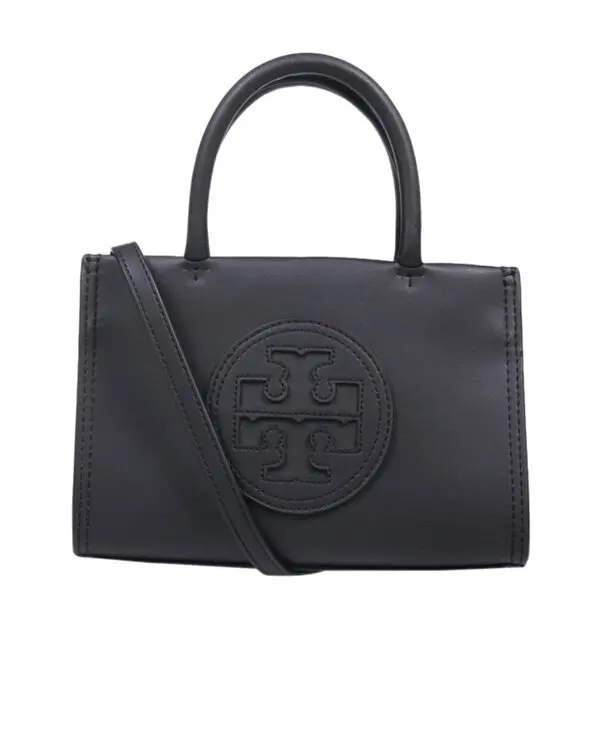 Tory Burch Ella Logo Patch Mini Tote Bag - Black