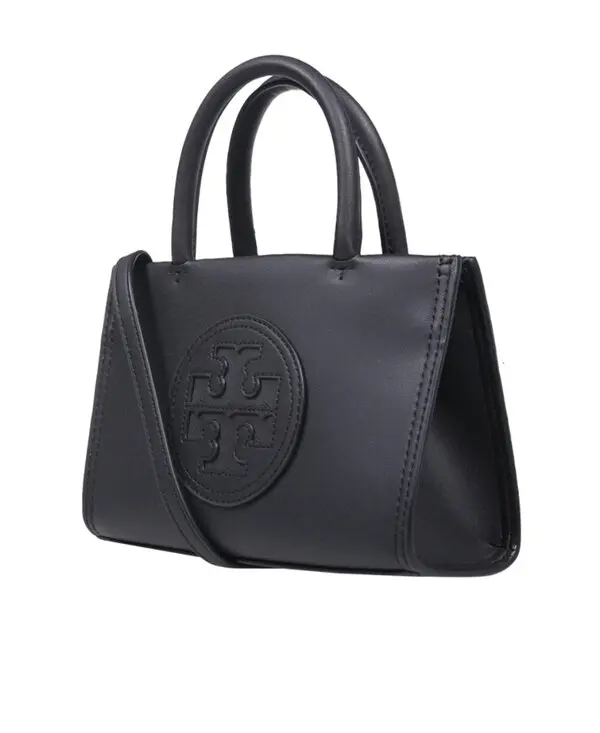 Tory Burch Ella Logo Patch Mini Tote Bag - Black