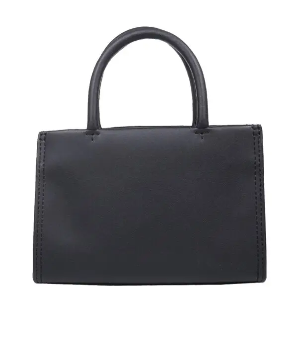 Tory Burch Ella Logo Patch Mini Tote Bag - Black