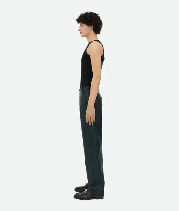 Bottega Veneta Leather Cargo Trousers