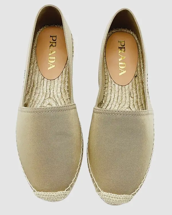 Prada Logo Espadrille Slip-ons