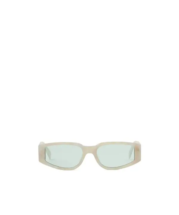 PAURA Vegas Rectangle Frame Sunglasses - White