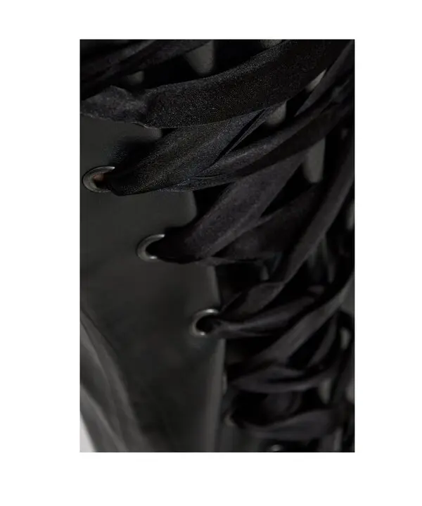 Balenciaga Lace-up Leather Skirt