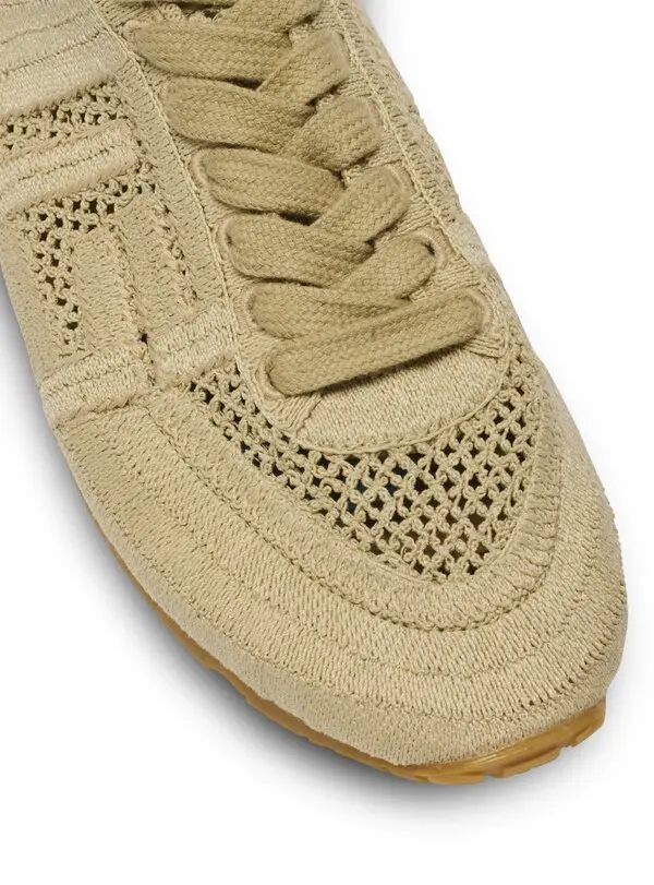 Balmain Racer 45 Macramé Low-top Sneakers - Beige