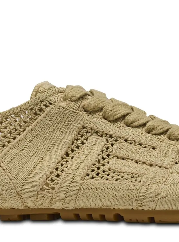 Balmain Racer 45 Macramé Low-top Sneakers - Beige