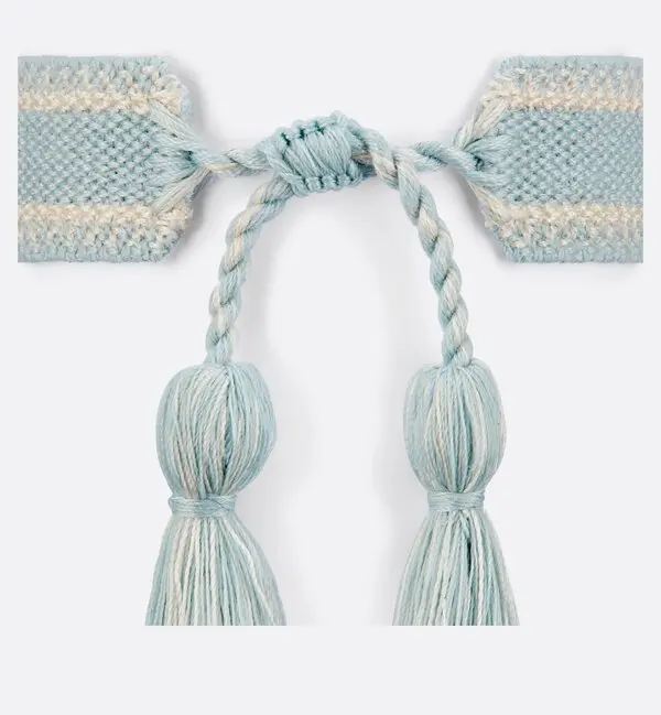 Dior Embroidered Bracelets Set Of Two - Gray