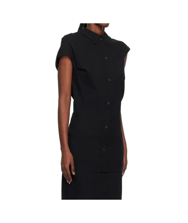 Issey Miyake Button-fastening Short-sleeve Top