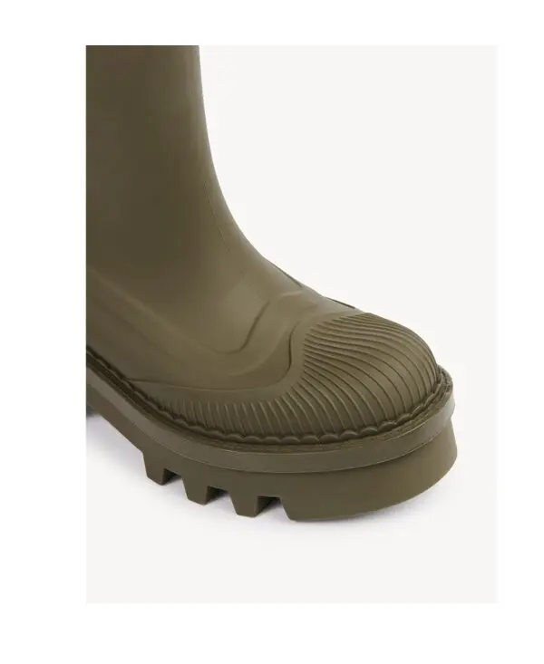 Chloé Round Head Short Rain Boots - Green