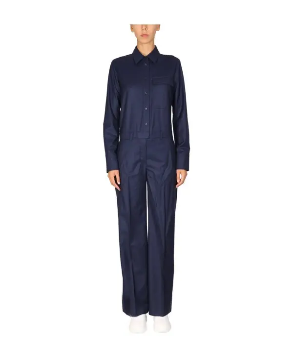 Stella McCartney Long Sleeve Shirt Jumpsuit - Black