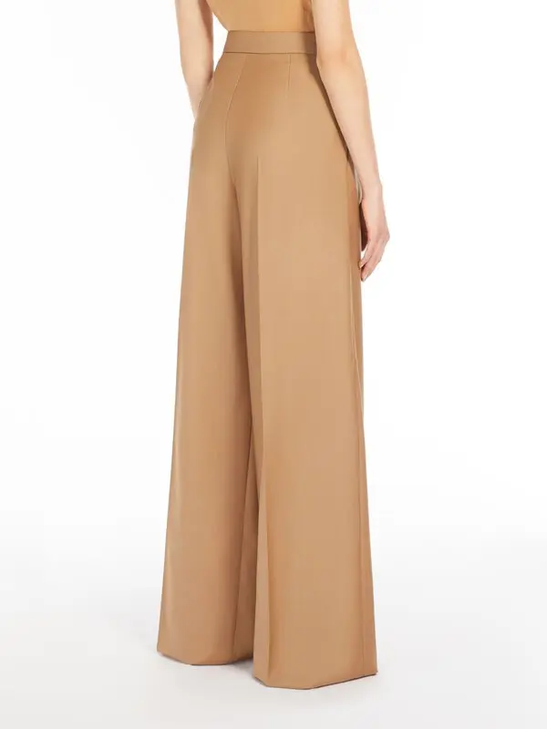 Max Mara Mid-rise Wide-leg Trousers - Camel