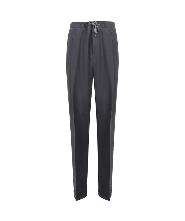 MAISON MARGIELA Drawstring Pleated Trousers - Black