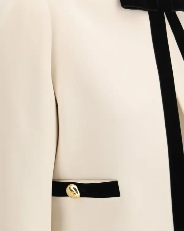 Prada Single-breasted Jacket With Bow Detail