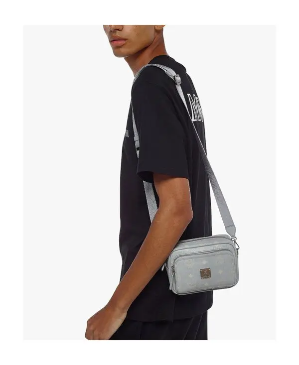 Mcm Logo Zipper Shoulder Bag