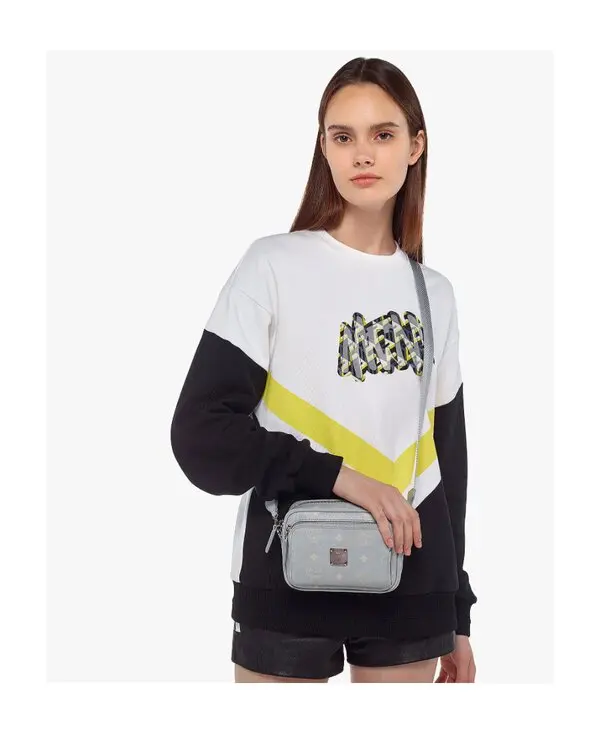 Mcm Logo Zipper Shoulder Bag