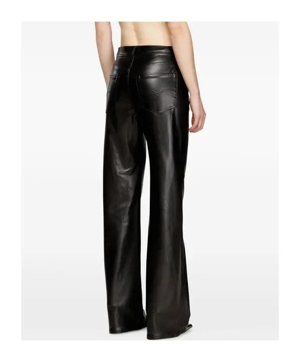 DIESEL® Straight-leg Coated Pants - Black