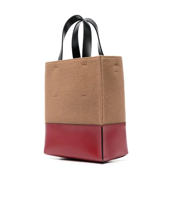 Marni Two-tone Logo Tote Bag