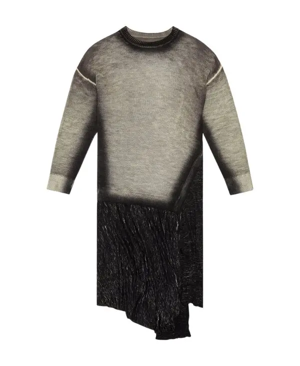 DIESEL® Asymmetric Hem Knitted Midi Dress