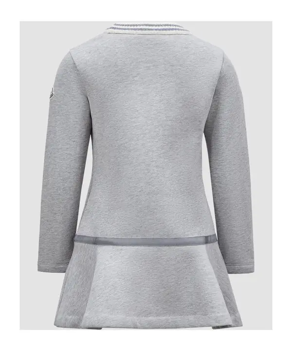Moncler Flared Dress With Logo Embroidery