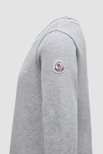 Moncler Flared Dress With Logo Embroidery