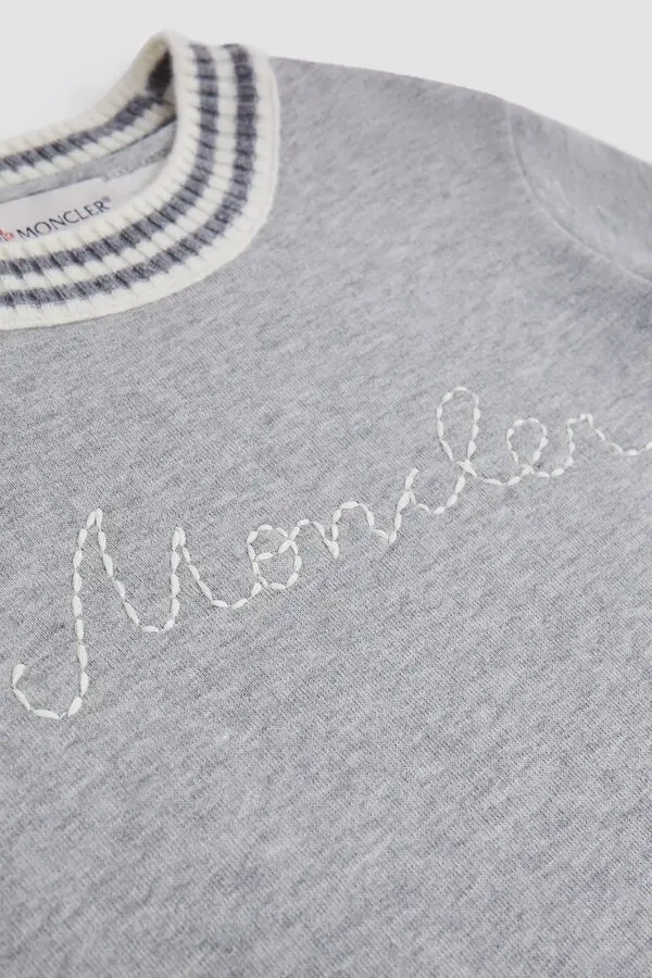 Moncler Flared Dress With Logo Embroidery
