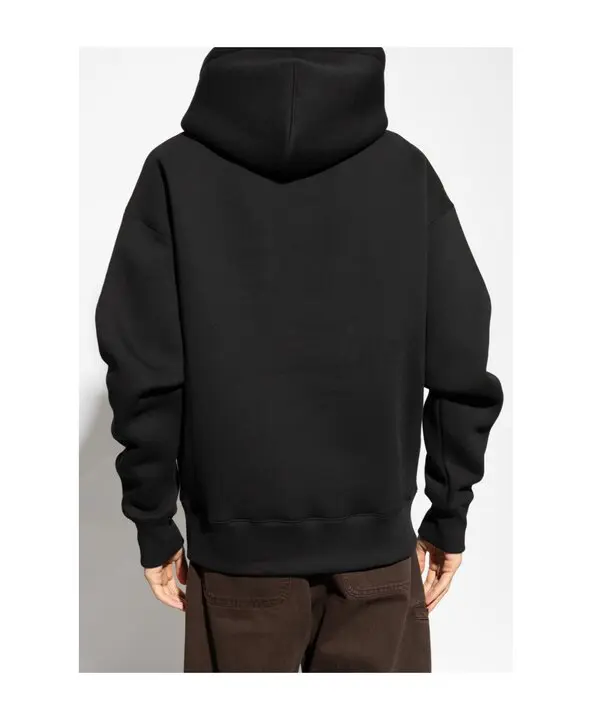 AMI Paris Long-sleeved Drawstring Hoodie With Embroidered Logo