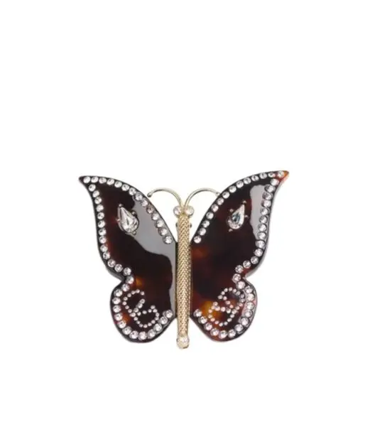 Valentino Garavani Logo Butterfly Brooch - Multicolour