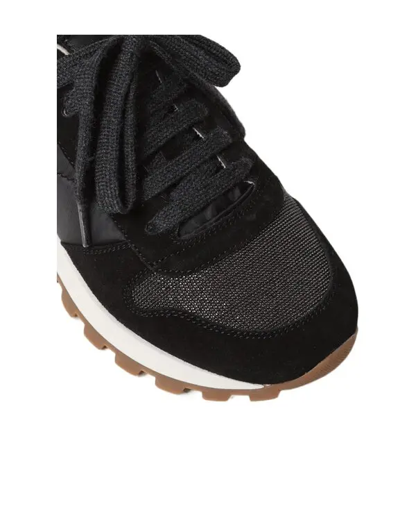 Brunello Cucinelli Panelled Lace-up Sneakers - Black