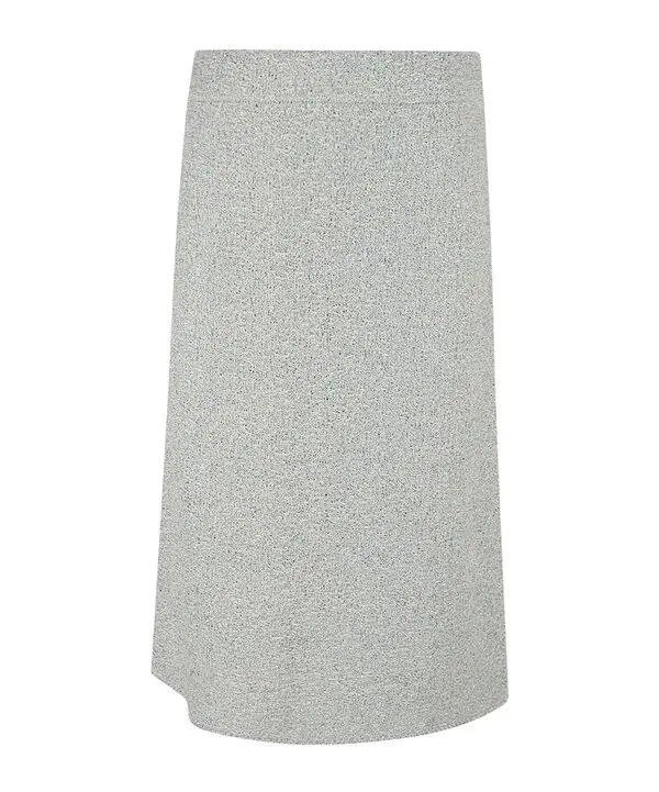 Fabiana Filippi Lurex Knit Tweed Skirt - Gray