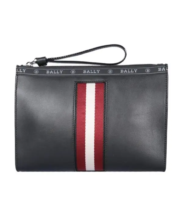 Bally Zipped Pouch With Logo Detail - Gray