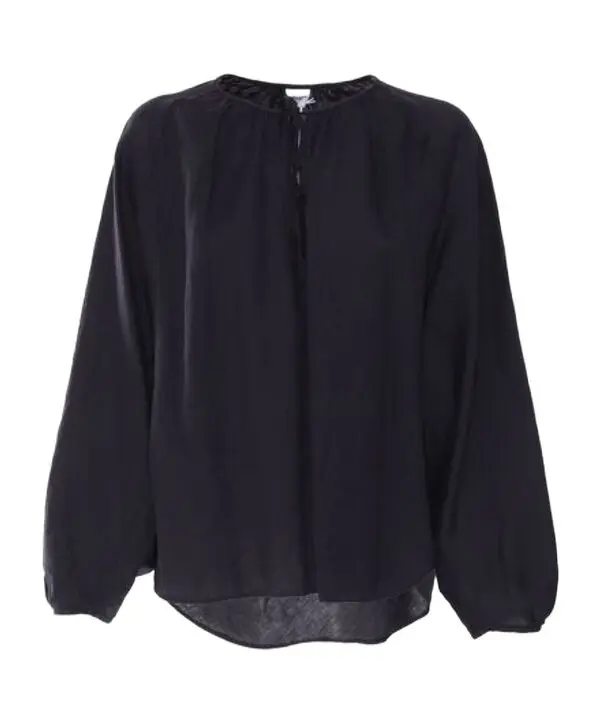 Aspesi Lace-up Detail Long Sleeve Top