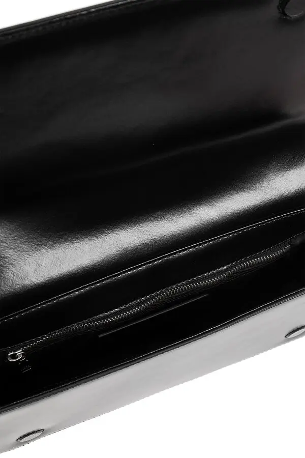 DIESEL® Logo Lettering Foldover Shoulder Bag - Black