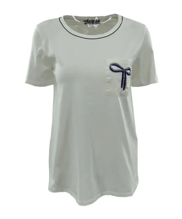 Max Mara Embellished Bow Pocket T-shirt