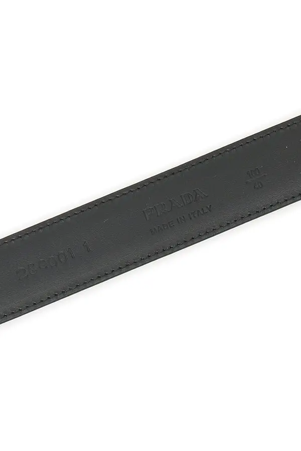 Prada Saffiano Leather Belt With Polished Steel Buckle