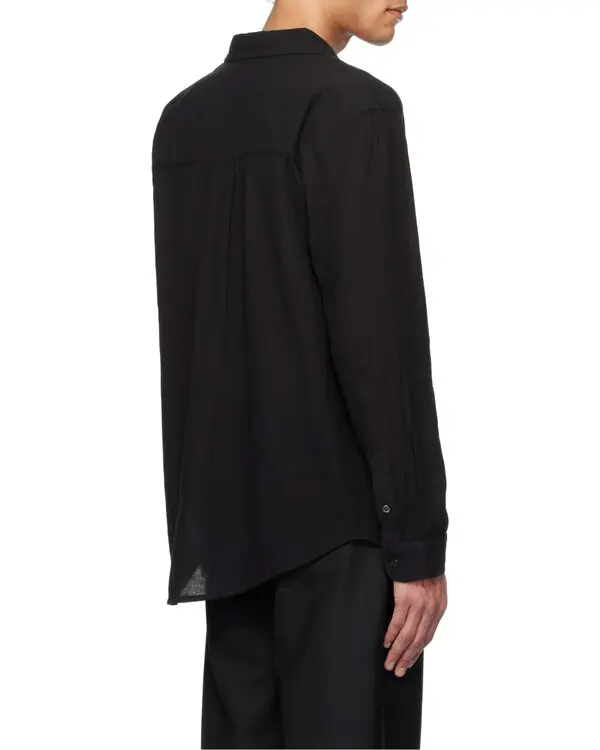 Séfr Leo Lightweight Voile Shirt - Black