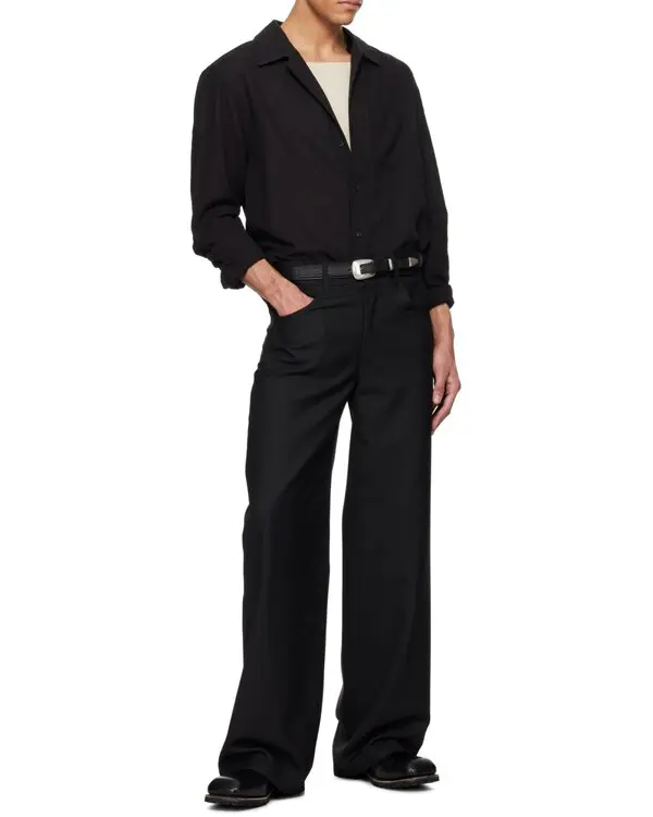 Séfr Leo Lightweight Voile Shirt - Black