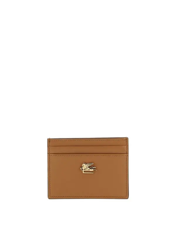 Etro Logo Plaque Cardholder - Brown